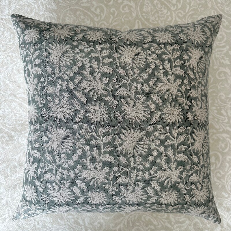 Gray Green Pillow - Etsy