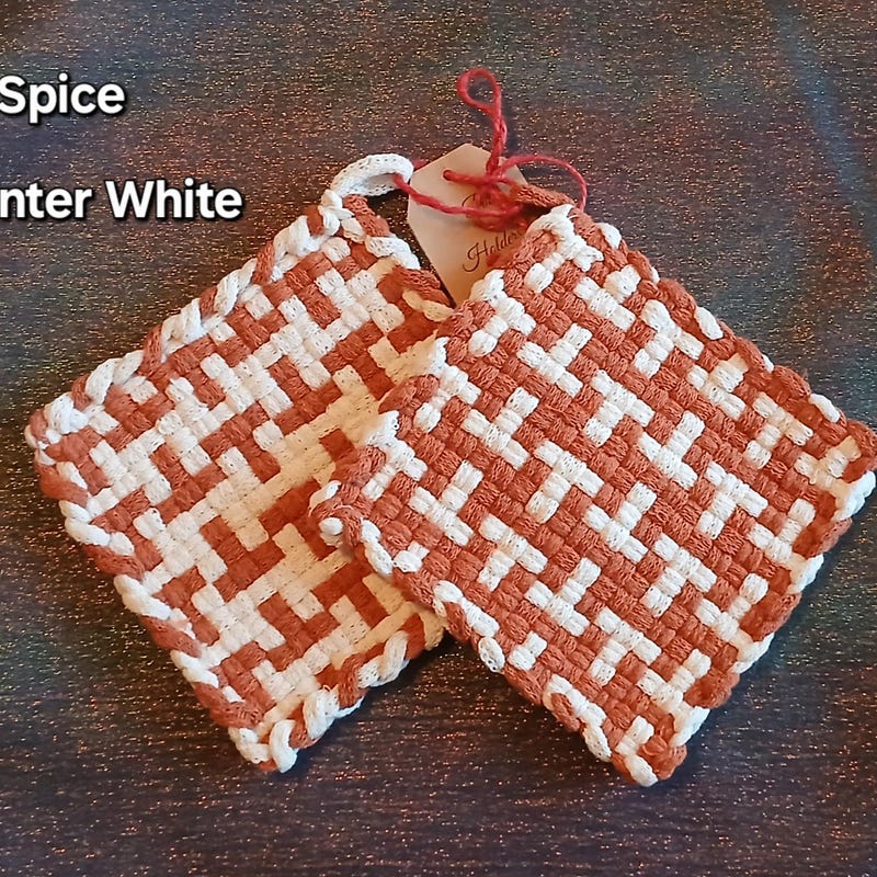 Green Woven Potholders - Etsy