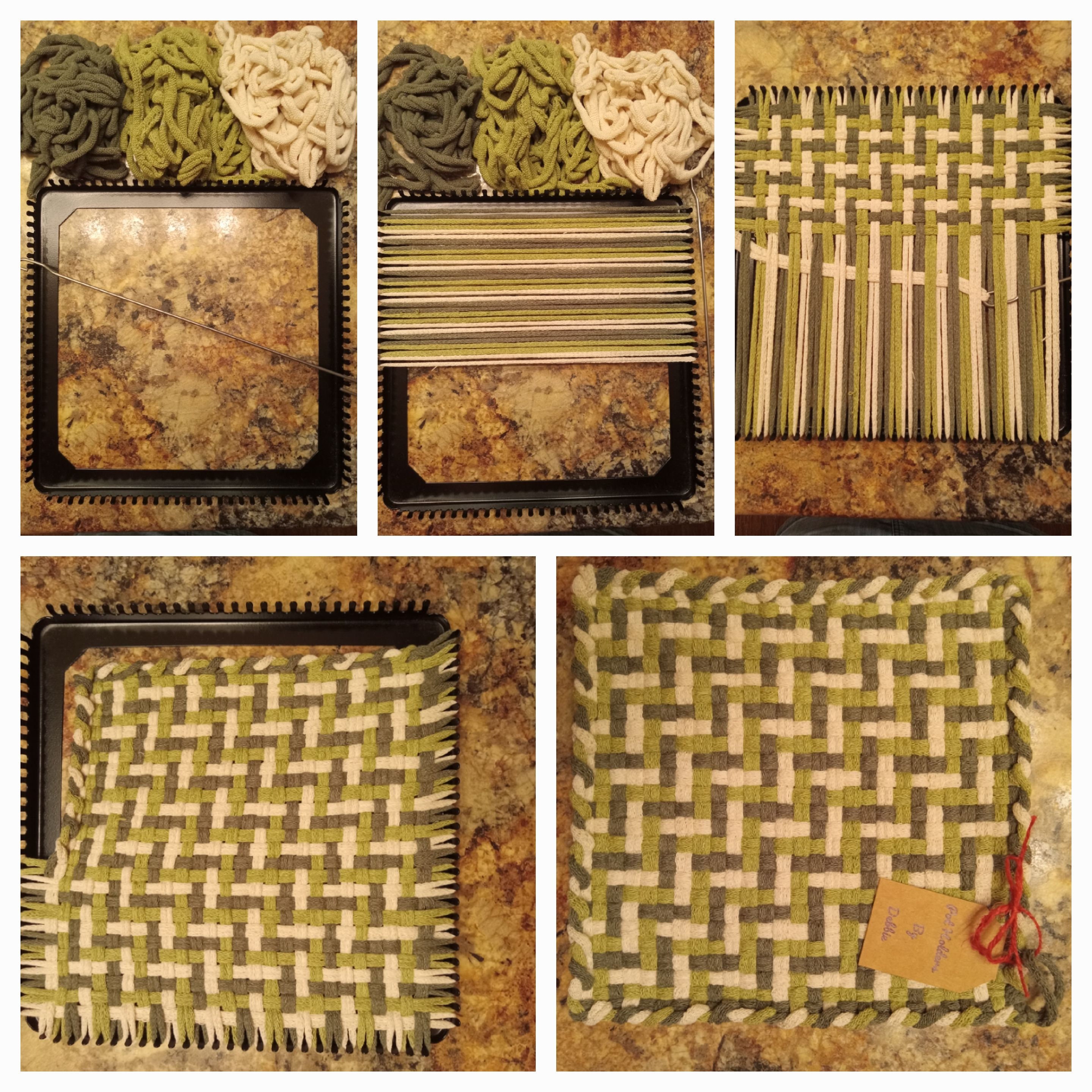 Hand Woven Pot Holders Large 8x8. Woven Pot Holders. House Warming Gift ...