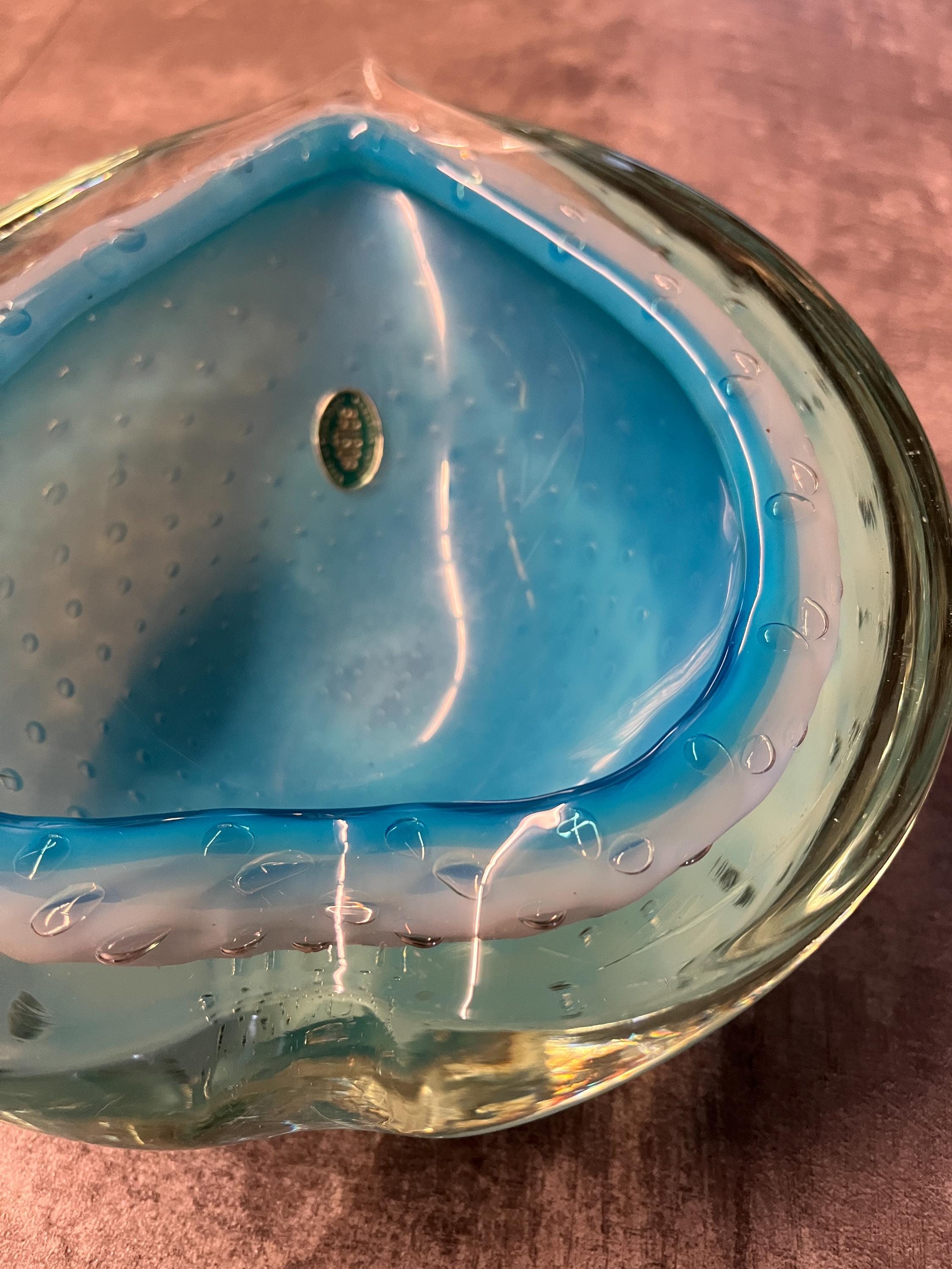 Venetian Glass Balboa Sommerso Bullicante Bowl - Etsy
