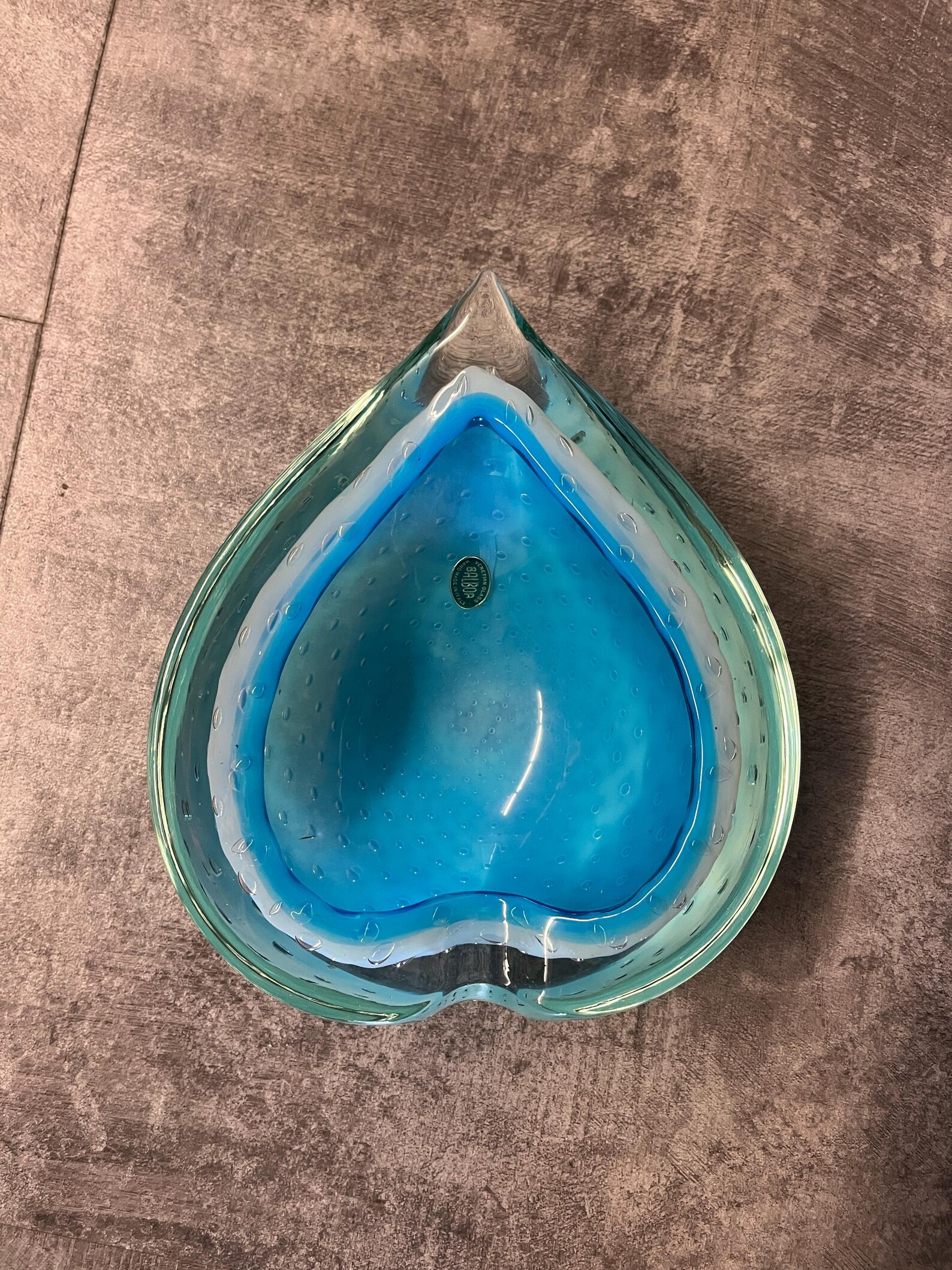 Venetian Glass Balboa Sommerso Bullicante Bowl - Etsy