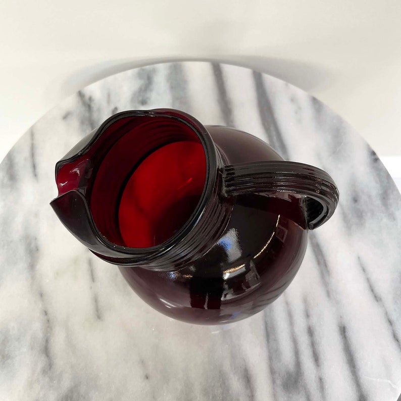 1960s Anchor Hocking Roly Poly Royal Ruby Pitcher - Etsy