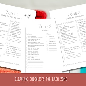 Printable Cleaning Checklist, Fly Lady Control Journal, Zone Journal ...
