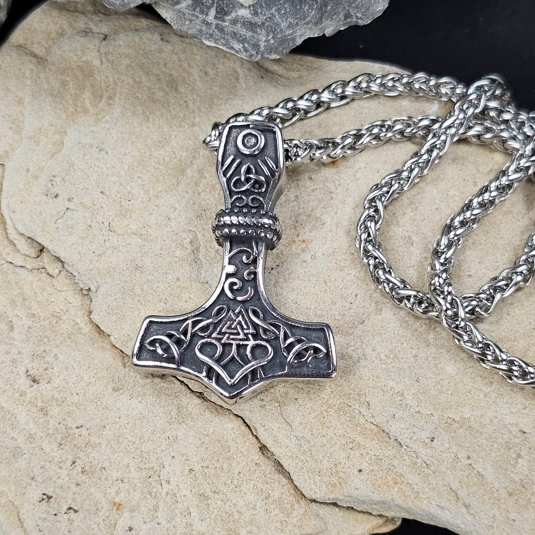 Mjolnir With Engraved Valknut - Etsy