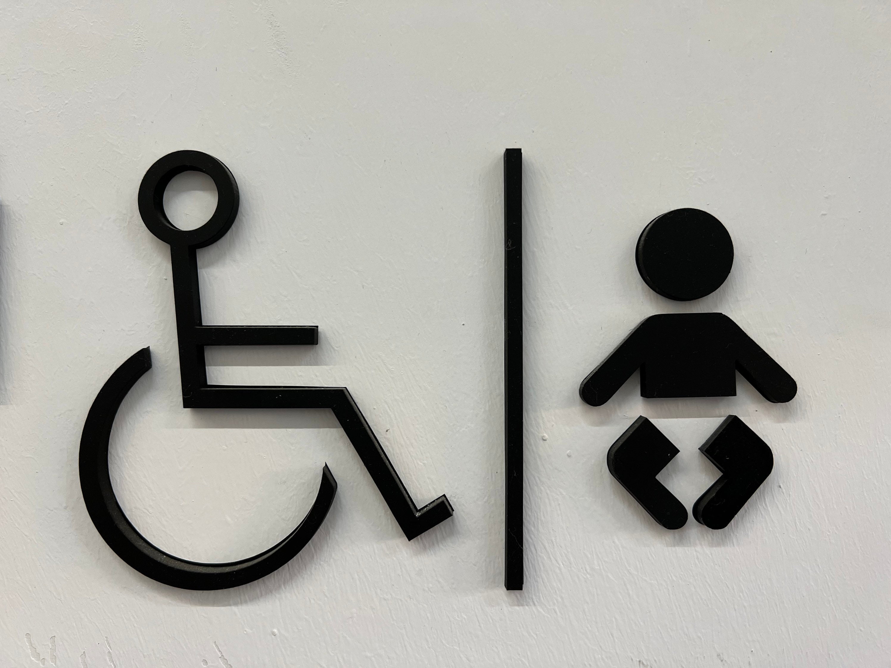 Toilettentürschild Piktogramme Behindertensymbol - Etsy Schweiz