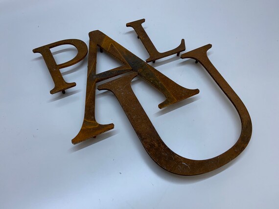Corten Steel Letters and Numbers Rusted Steel Steel Floating - Etsy
