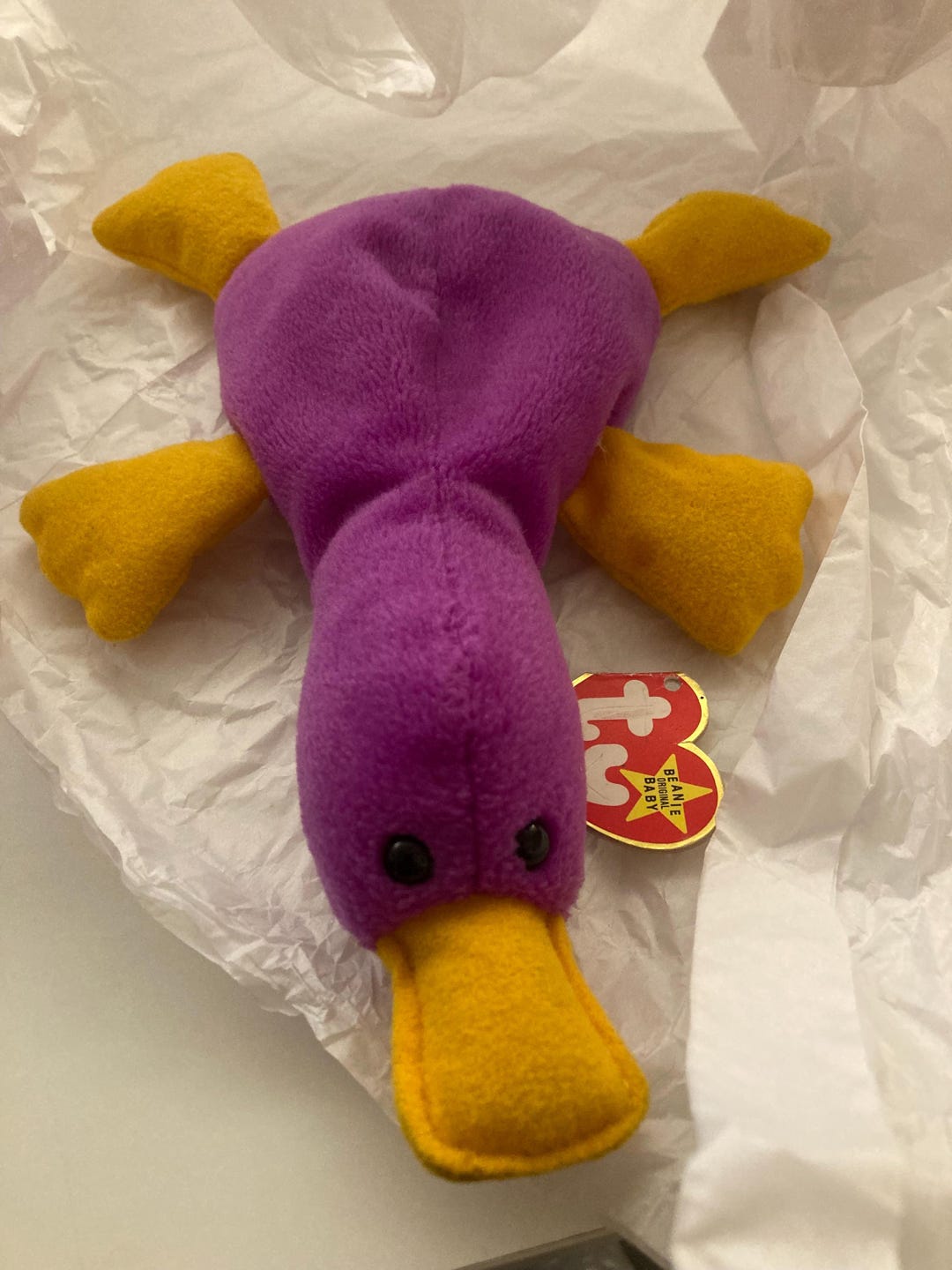 1993 Rare /vintage Ty Beanie Baby Patti the Platypus With Tag 1-6-93 ...