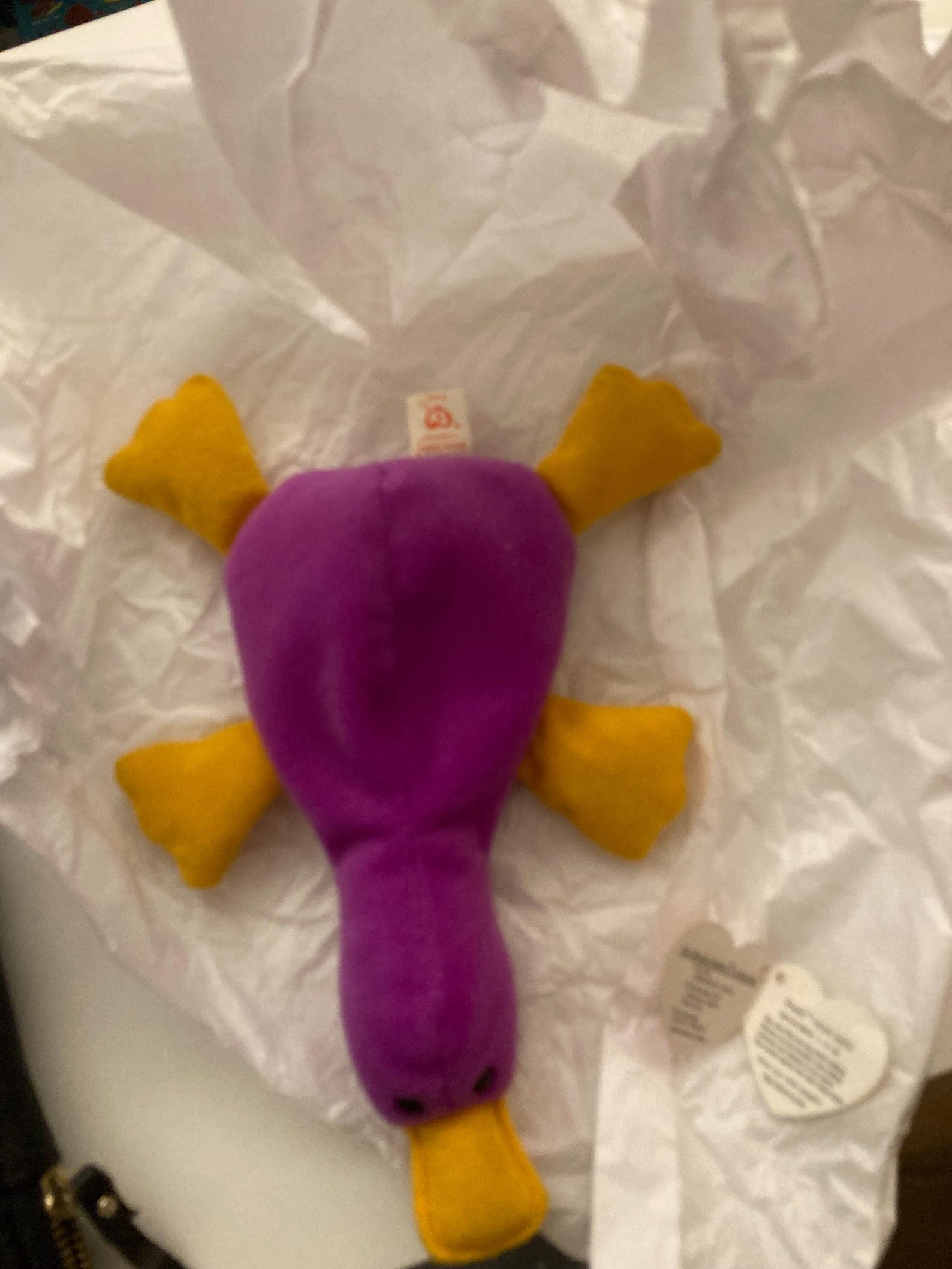 1993 Rare /vintage Ty Beanie Baby Patti the Platypus With Tag 1-6-93 ...