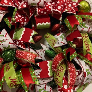 Grinch Christmas Wreath - Etsy
