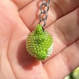Bead Crochet Mini Frog Keychain With Different Color Options - Etsy