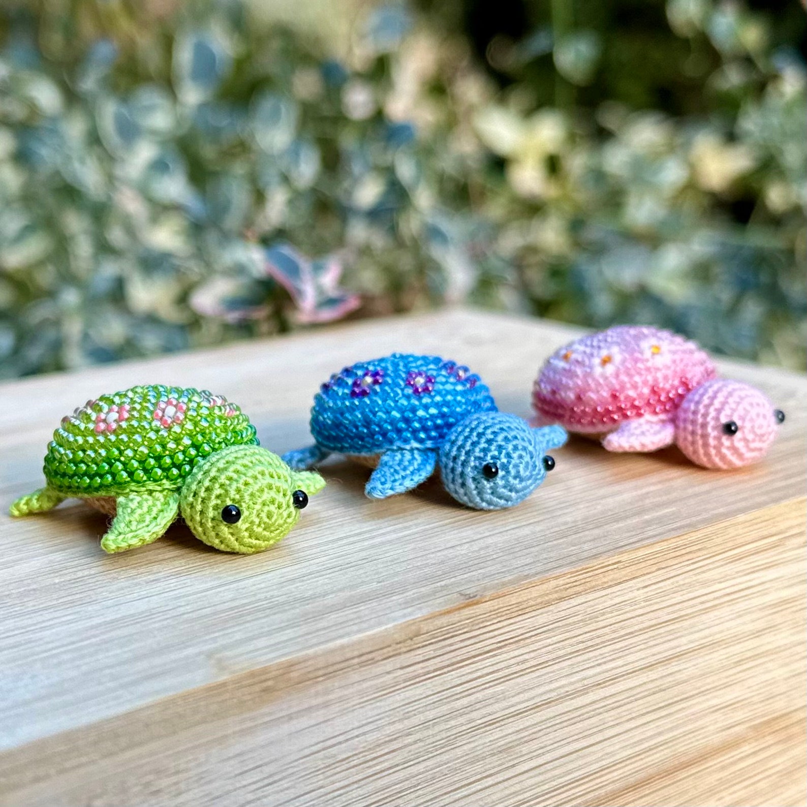 Bead Crochet Mini Turtle Keychain With Different Color Options - Etsy
