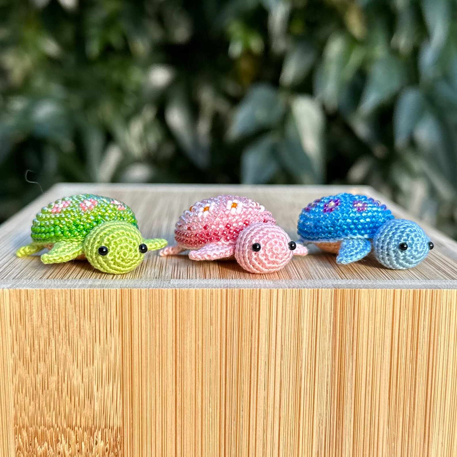 Bead Crochet Mini Turtle Keychain With Different Color Options - Etsy