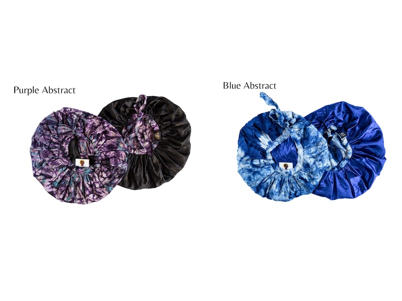 Adire (tie and Dye) African Print Satin-lined Reversible Hair Bonnet ...