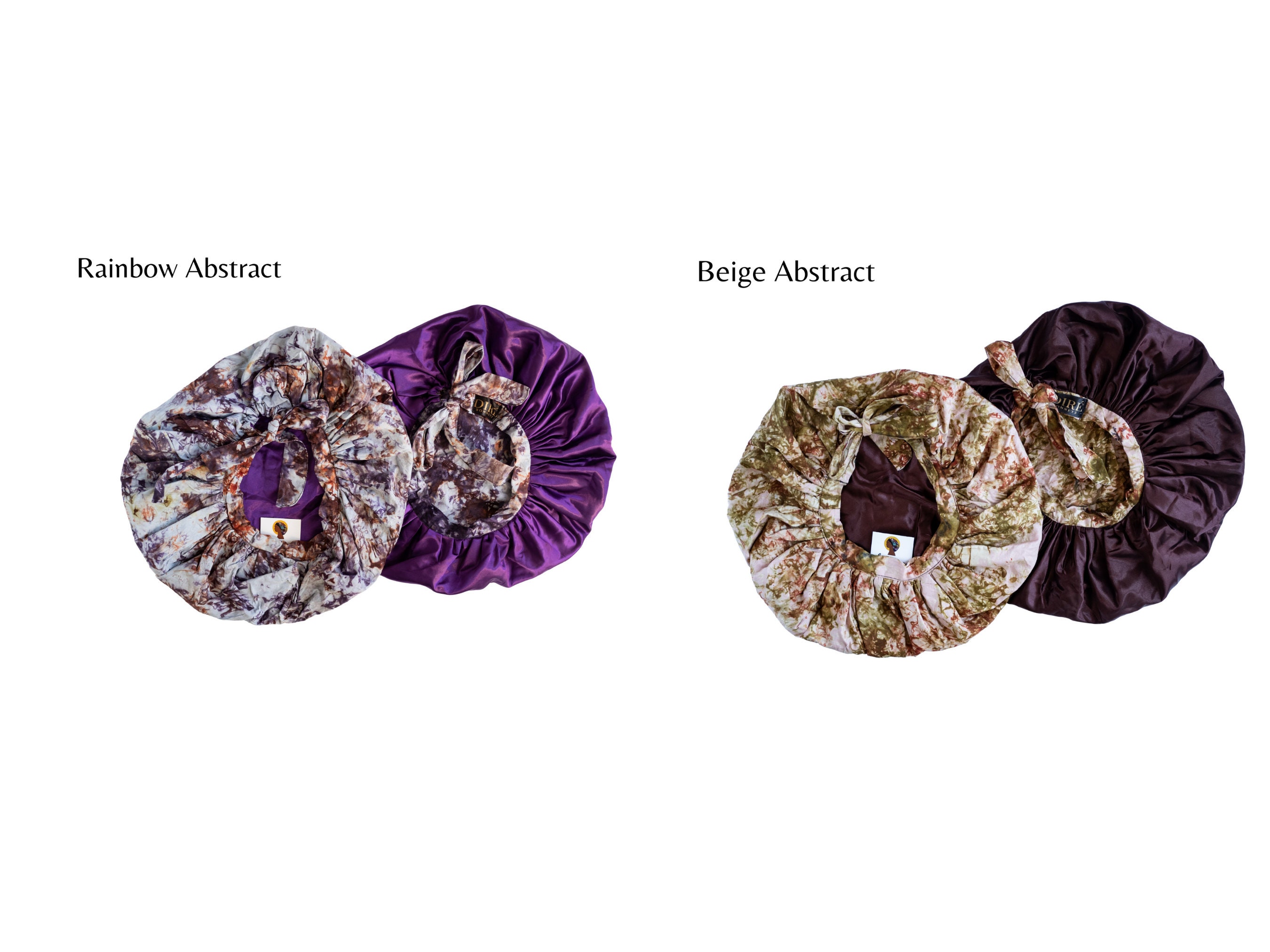 Adire (tie and Dye) African Print Satin-lined Reversible Hair Bonnet ...