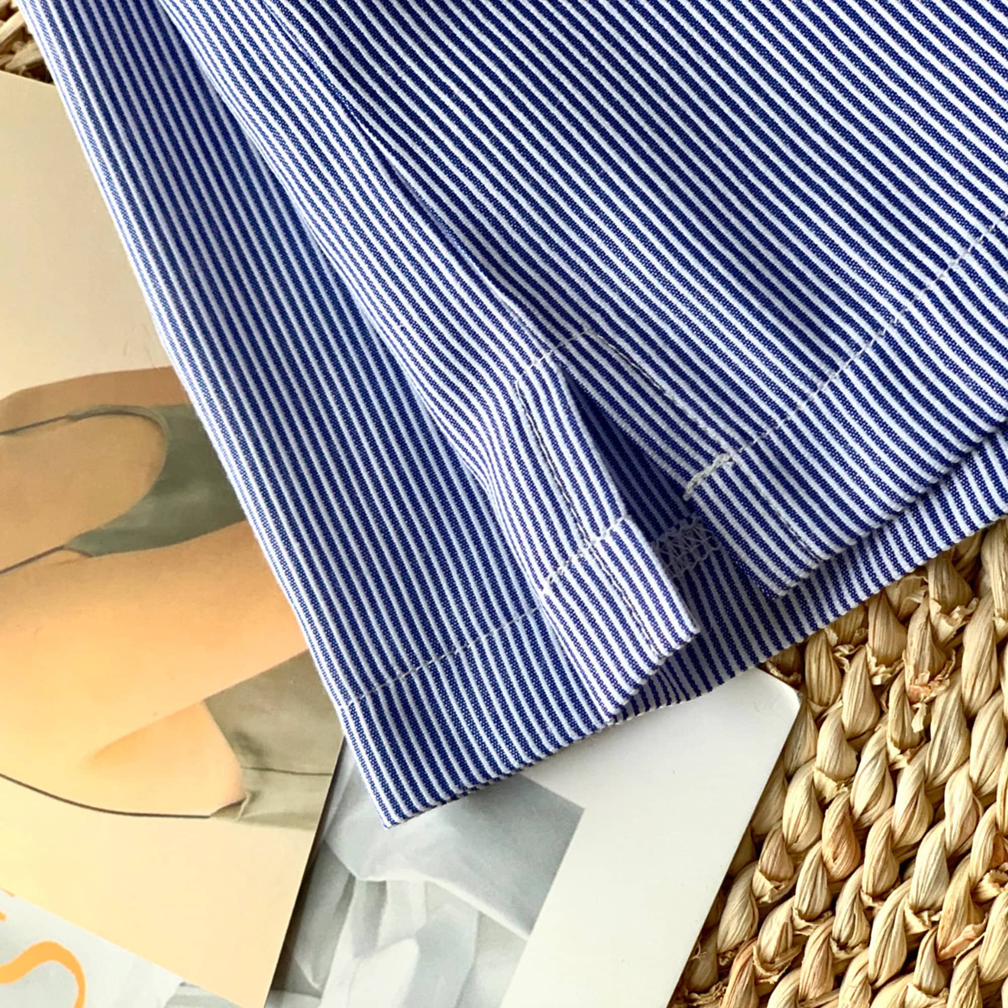 Cotton Pajama Set Blue Striped High Quality Cotton Pajamas - Etsy