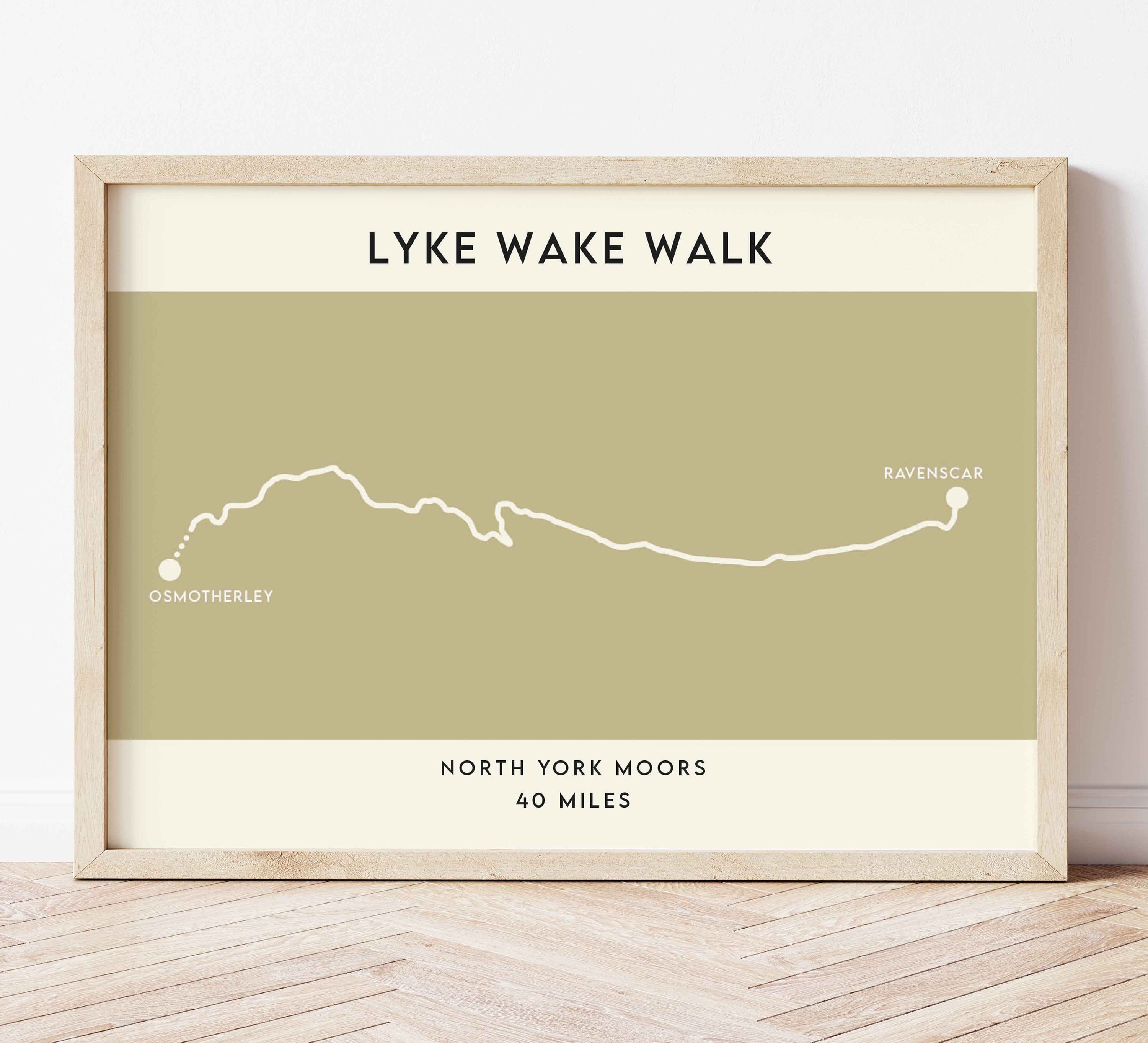 Lyke Wake Walk Print Personalised Line Art Route Map for the - Etsy