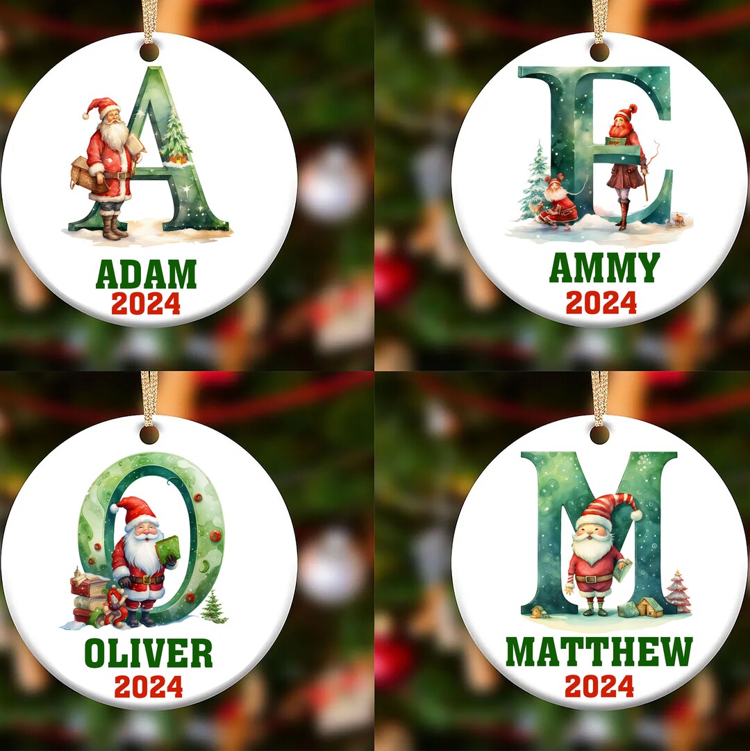Personalized Ornament Name, Family Christmas Ornament, Monogram ...
