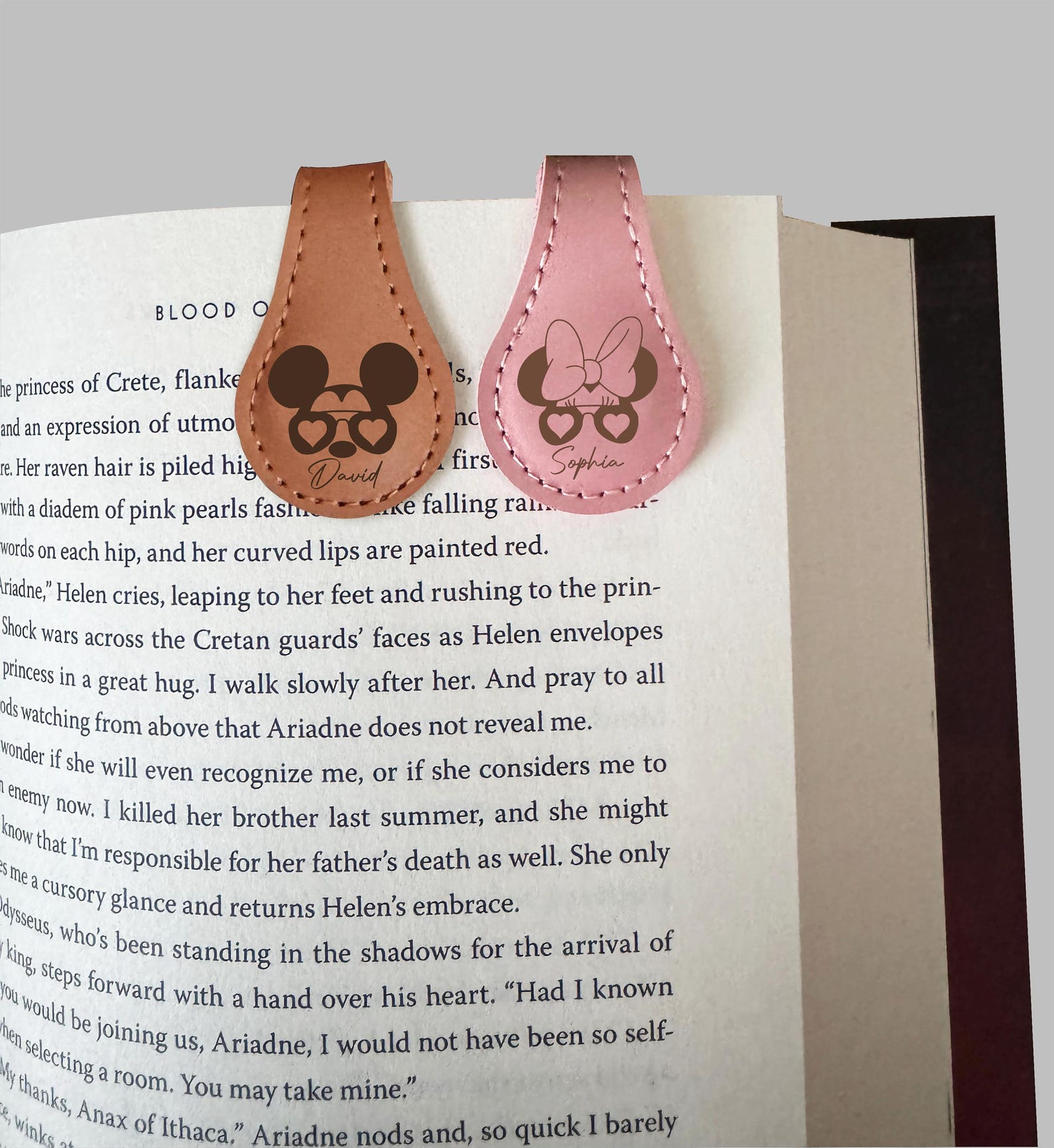 Leather Magnetic Bookmark, Personalized Leather Bookmark, Custom ...