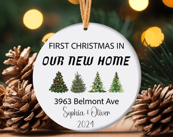 First Christmas in Our New Home Ornaments, 2025 New Home Christmas ...