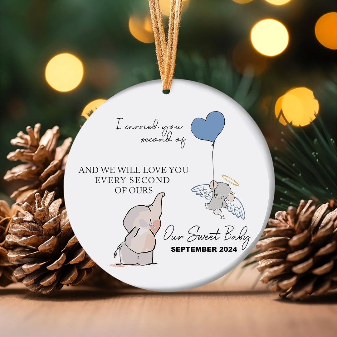 Personalized Baby Memorial Ornament, Sympathy Gift, Miscarriage ...