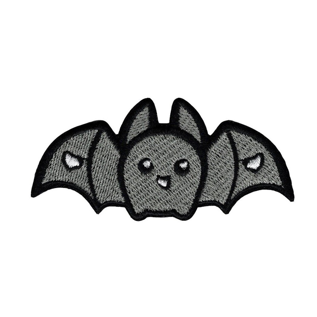 Cute Gray Bat Embroidered Iron on Sew on Applique Patch - Etsy