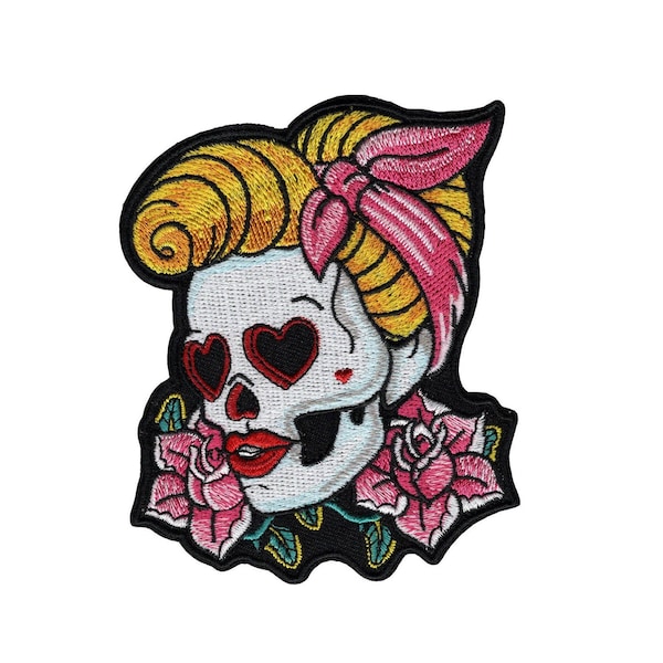 Embroidered Skull Patch - Etsy