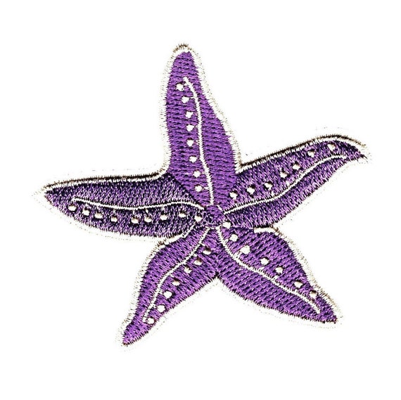 Purple Starfish Ocean Sea Creatures Sealife Embroidered Iron - Etsy