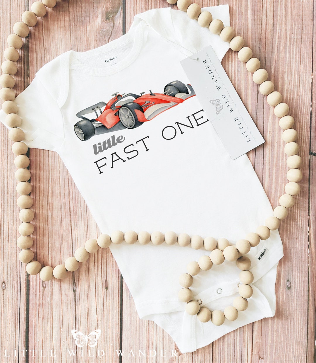 Fast One Onesie ® or Shirt, Race Car Custom Age T-shirt, Racing Onesie ...