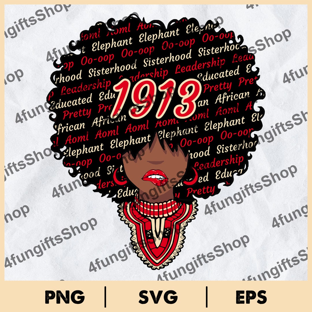 Womens Delta 1913 Sorority Afro Hair Includes Eps, Svg & Png. 1913 DST ...