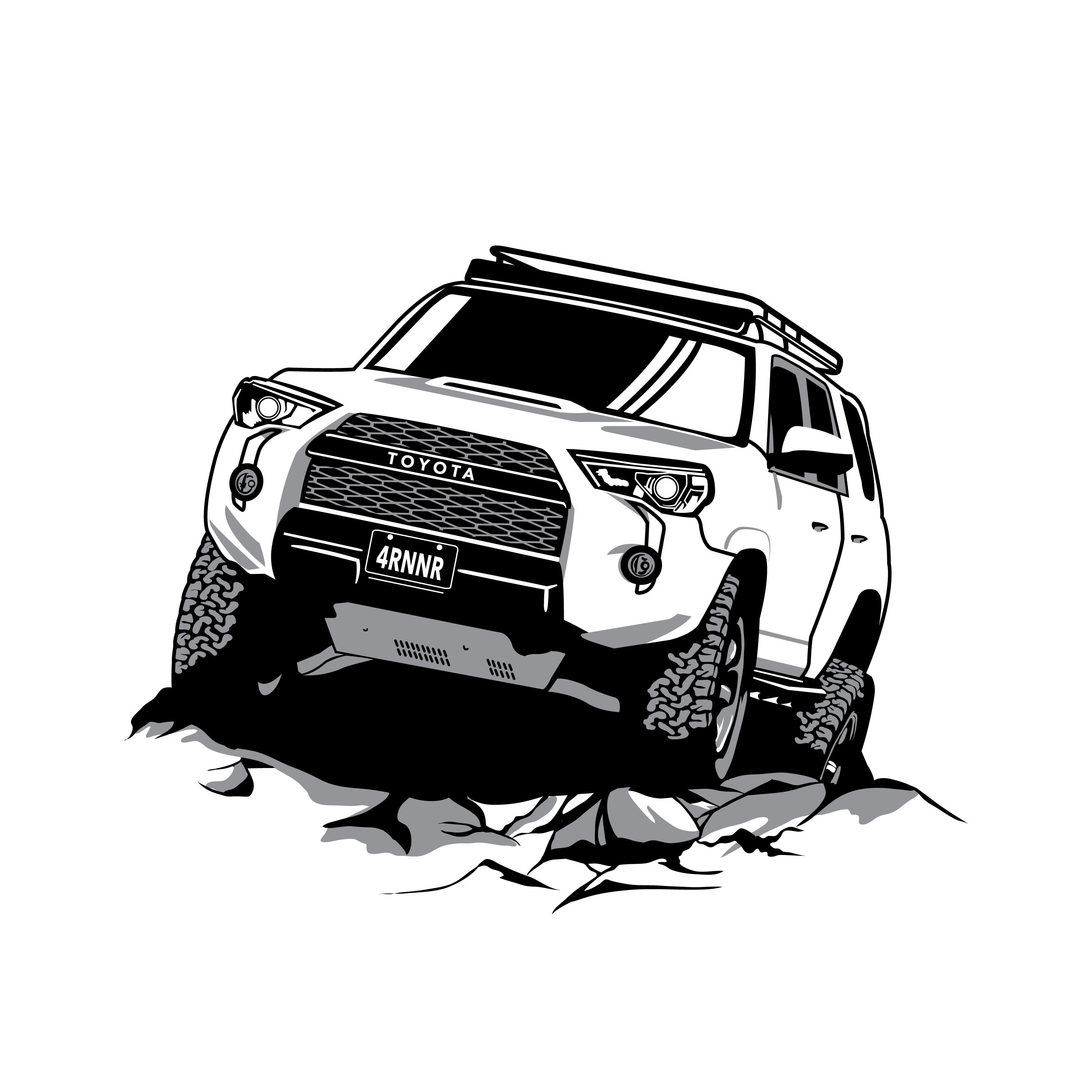 V2 - 4runner Toyota Forerunner SUV TRUCK CAR Digital Art Transparent ...