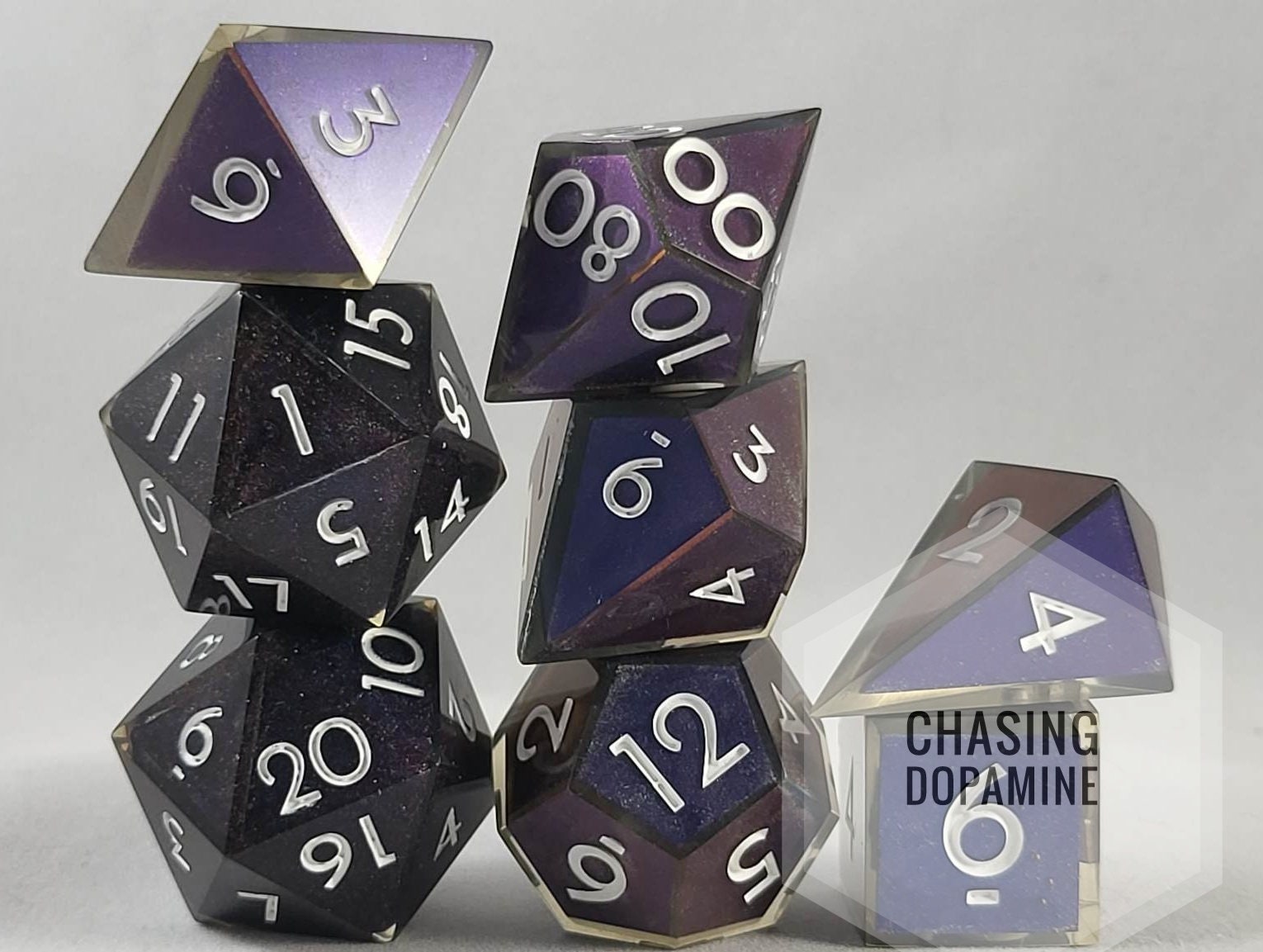Purple Hyper Holographic Jumbo "advantage" Polyhedral Dice - Etsy