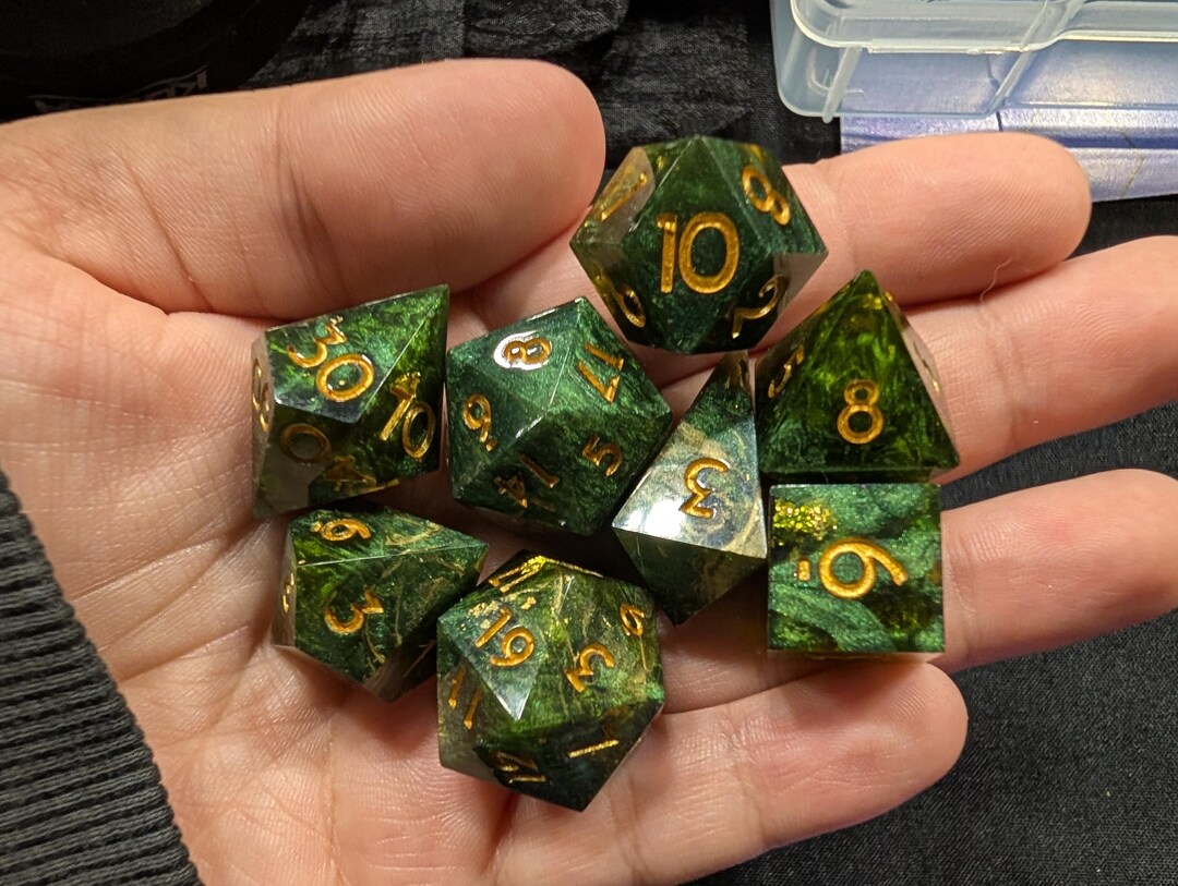 Druid Inspired Advantage Polyhedral Dice - Etsy
