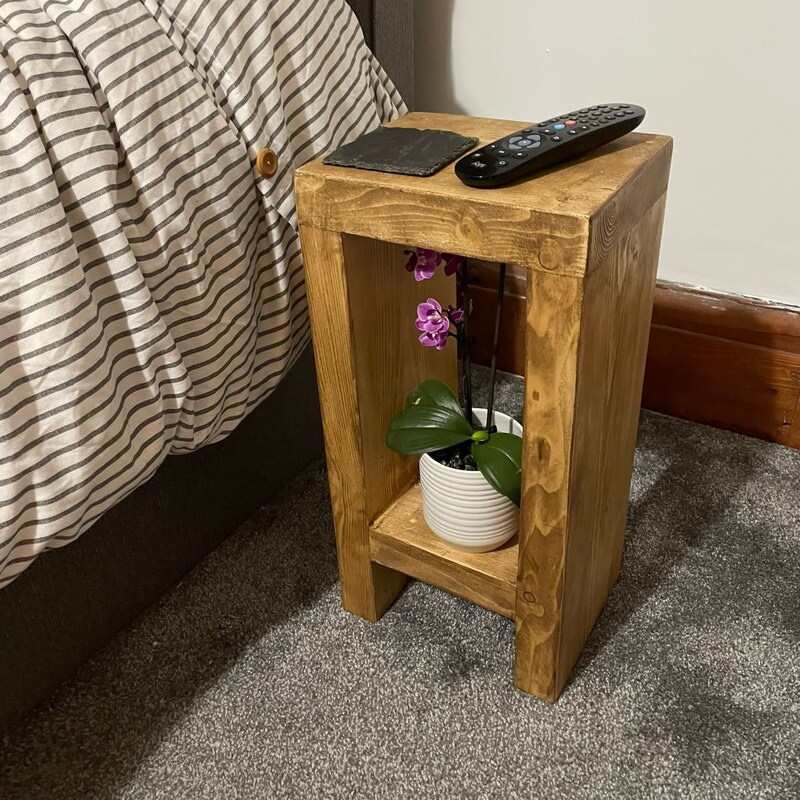 Rustic Bedside Table - Etsy UK