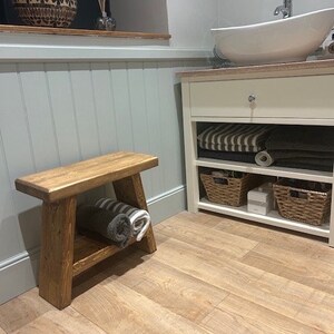 Rustic Wooden Milking Stool | Side Table | Bathroom Stool - Etsy UK