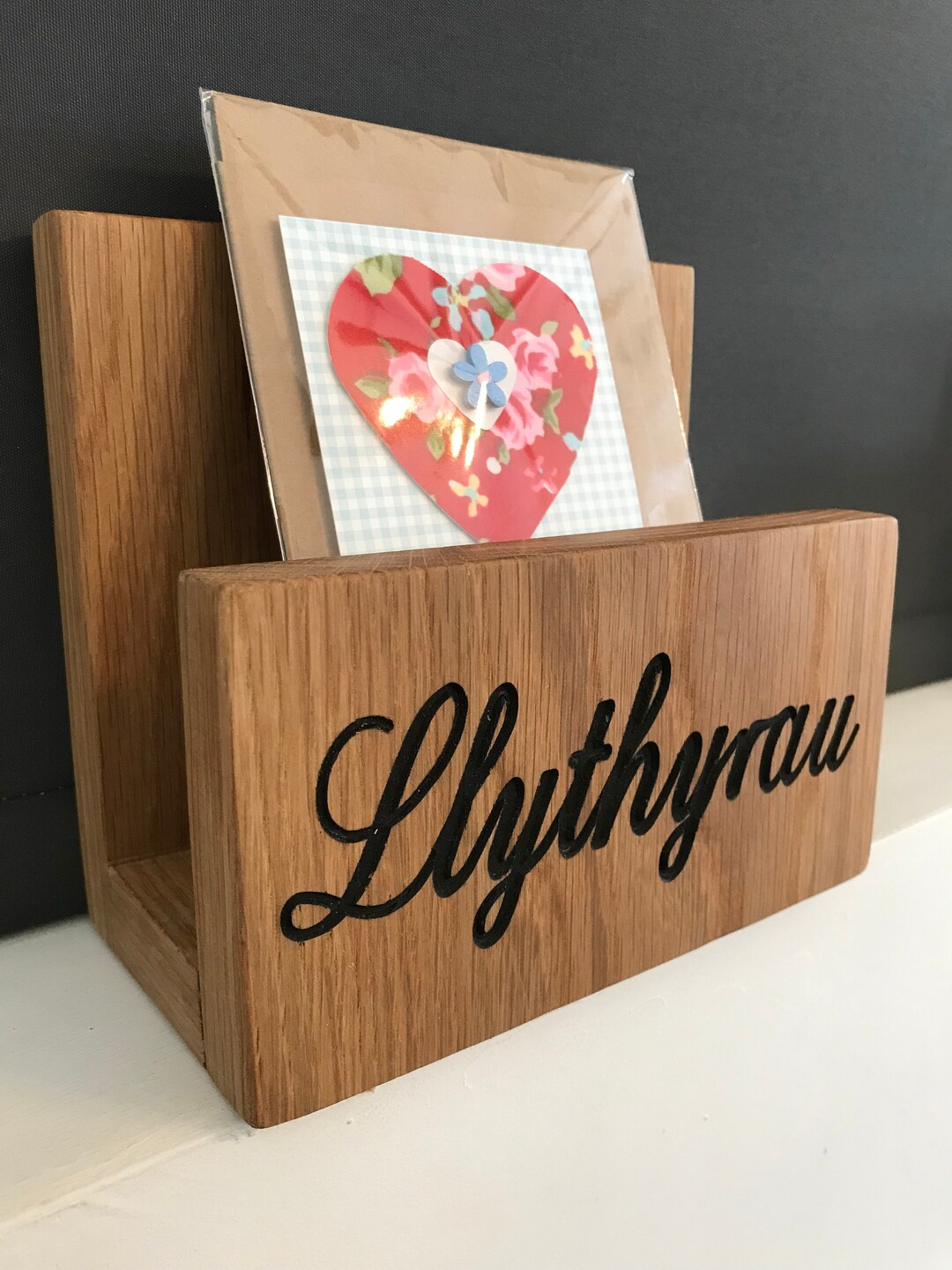 Letter Post Rack Holder Oak Welsh Cymraeg Handmade - Etsy