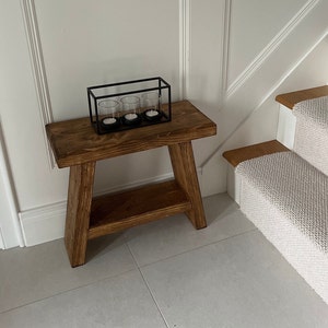 Rustic Wooden Milking Stool | Side Table | Bathroom Stool - Etsy UK