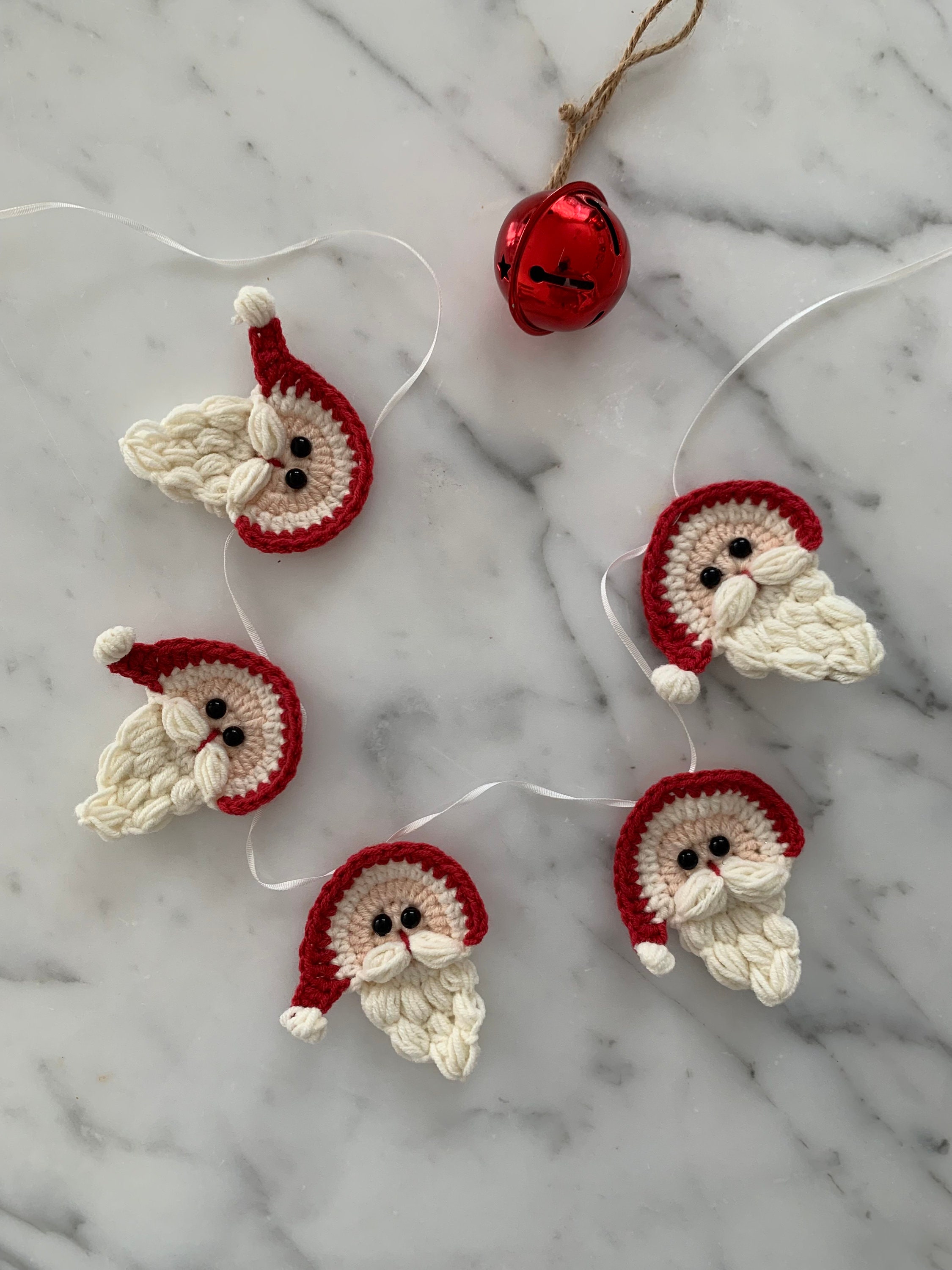 Santa Applique Crochet Pattern Crochet Christmas Ornament - Etsy