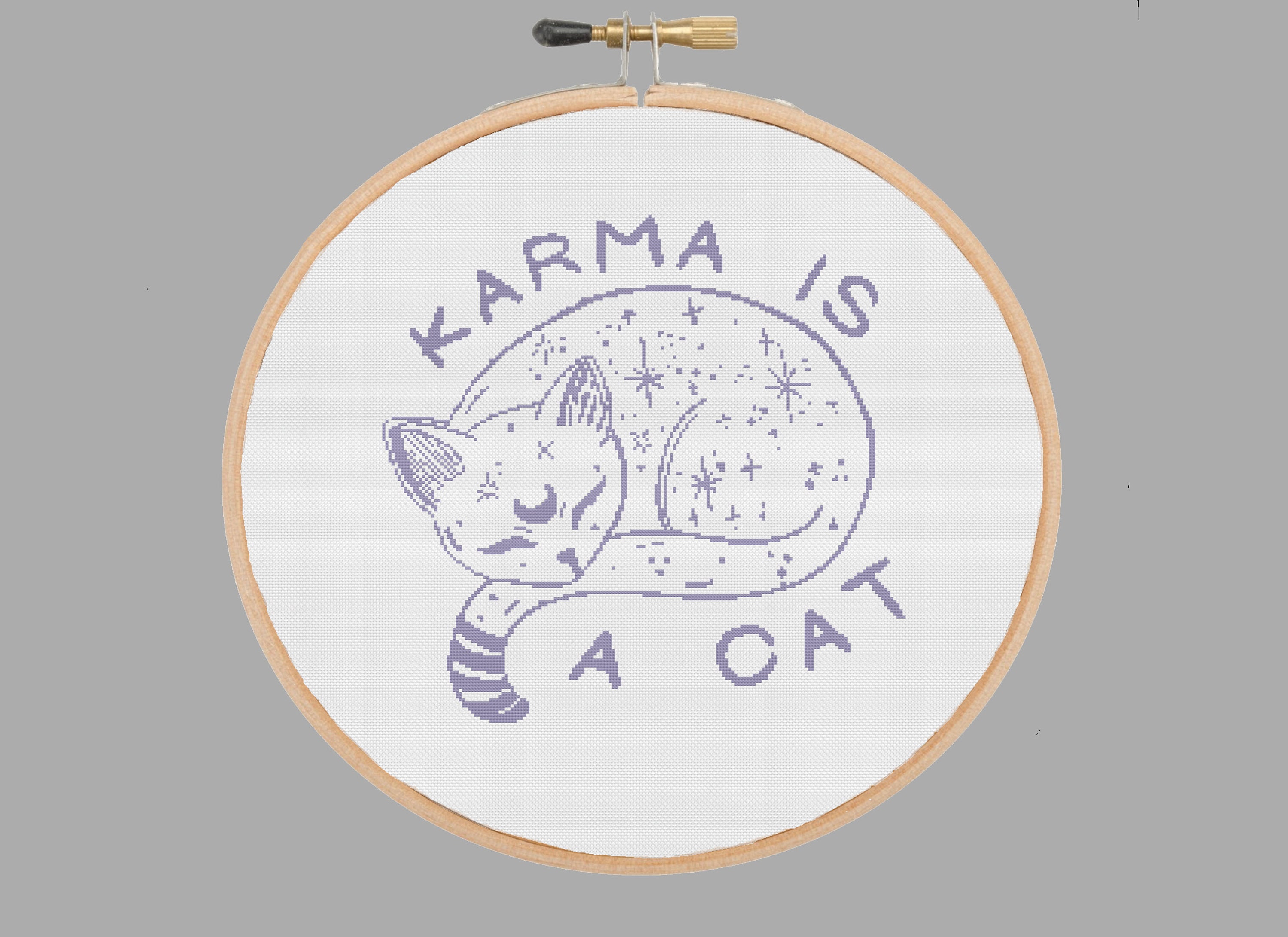 Karma Cat TS Cross Stitch Pattern - Etsy