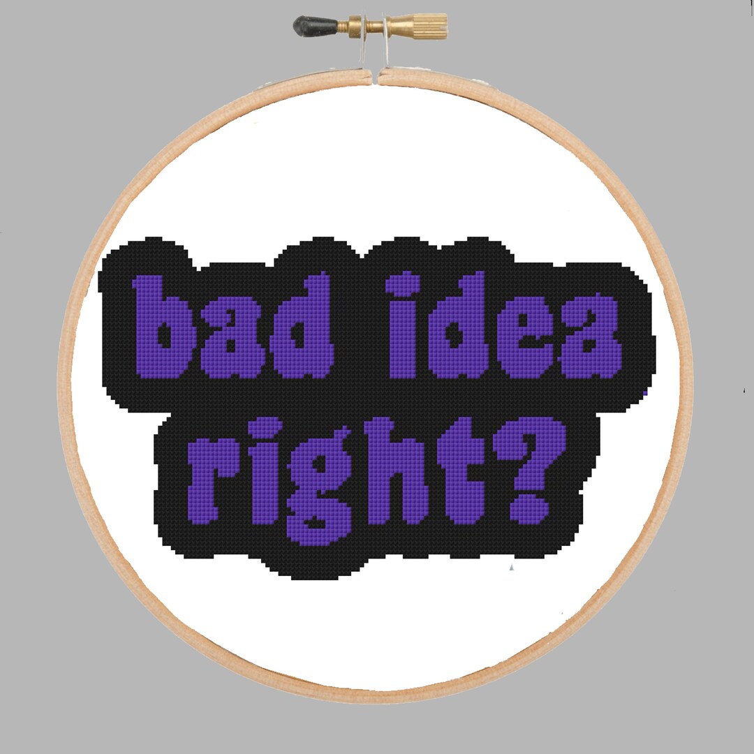 Bad Idea Olivia Rodrigo Cross Stitch Pattern - Etsy