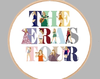 Taylor Swift Cross Stitch Pattern, Taylor Swift Eras Tour Cross Stitch ...