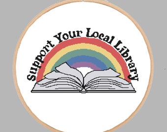 Support Your Local Library Cross Stitch Pattern INSTANT DOWNLOAD - Etsy