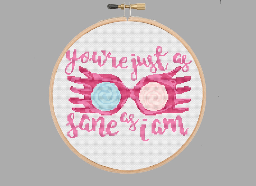 Luna Lovegood Glasses Cross Stitch Pattern Digital Download - Etsy