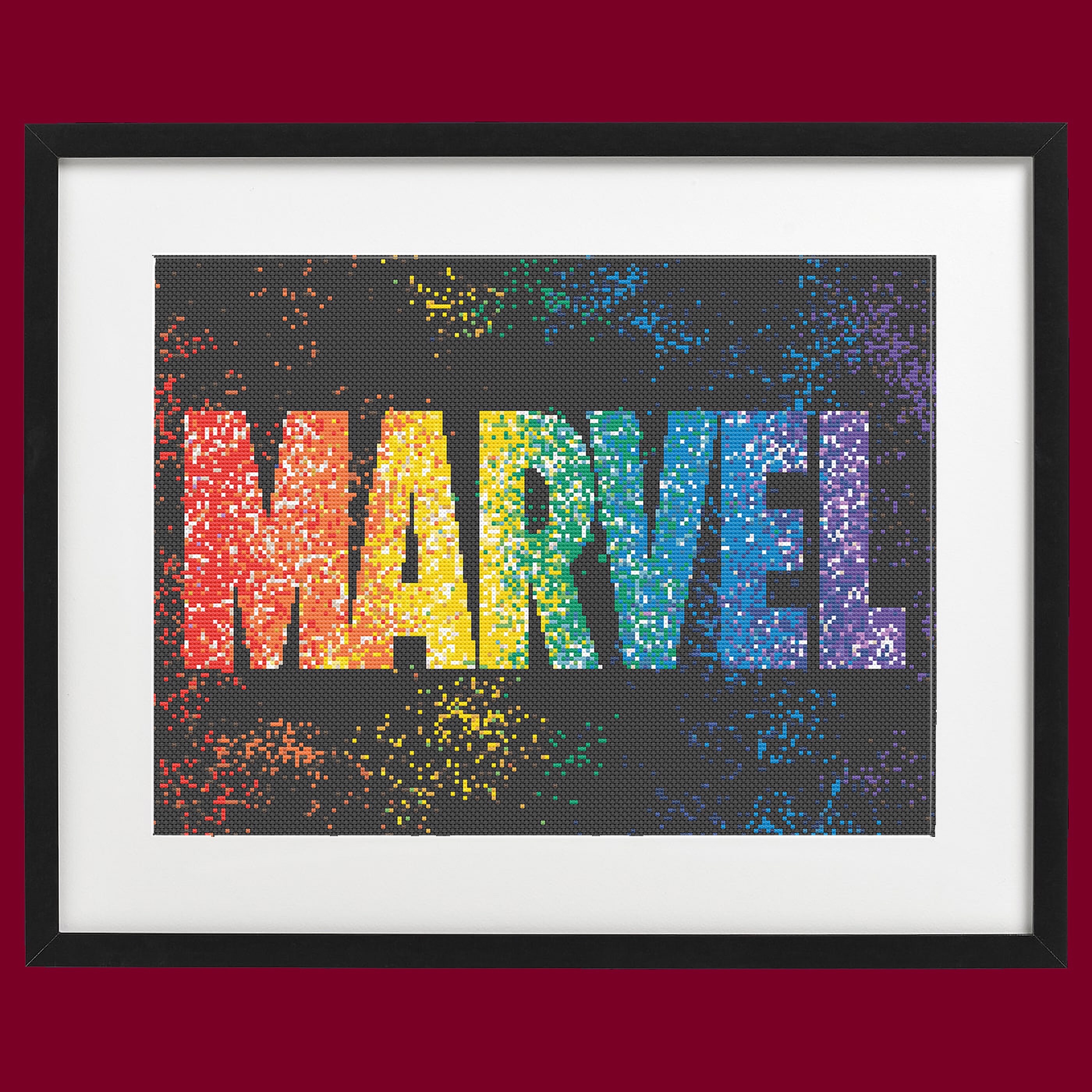 Marvel Logo Cross Stitch Pattern - Etsy