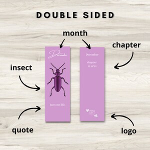 Printable Bookmarks | Set of 12 | 12 Months + Quotes Digital Bookmarks ...