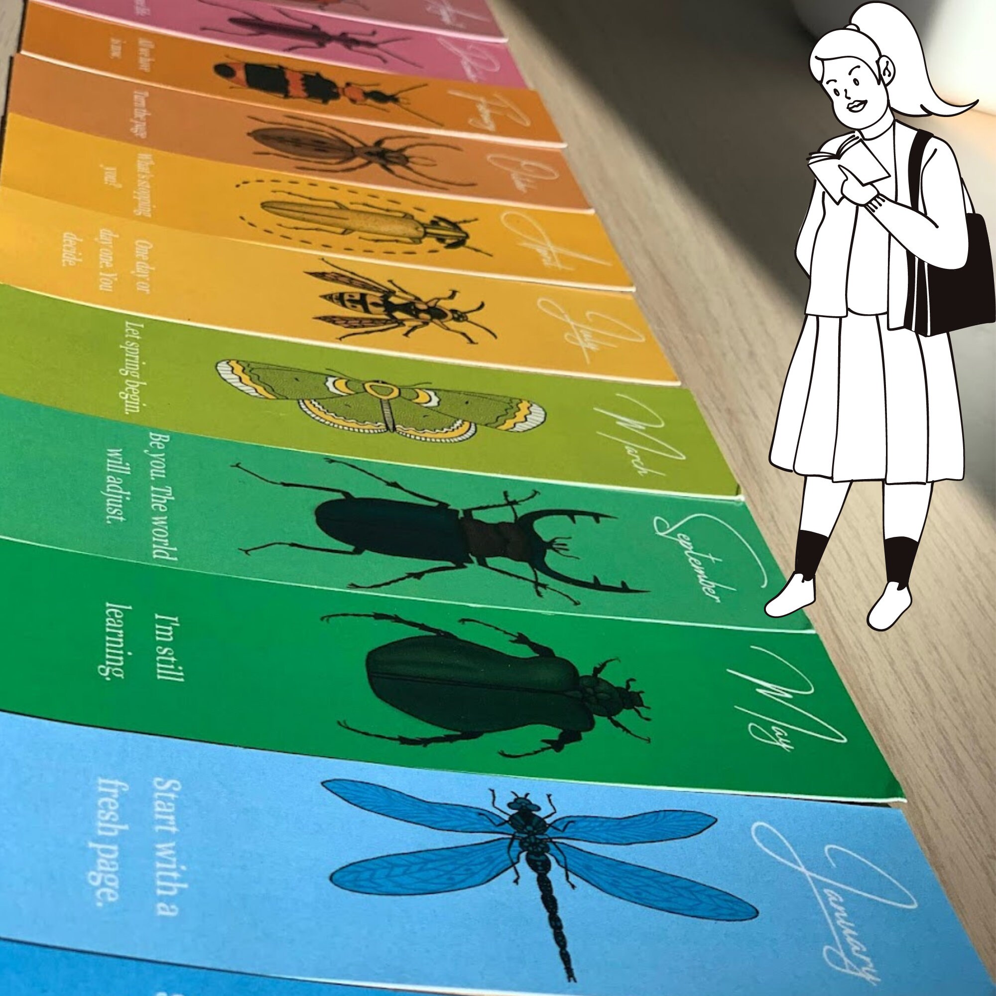 Printable Bookmarks | Set of 12 | 12 Months + Quotes Digital Bookmarks ...