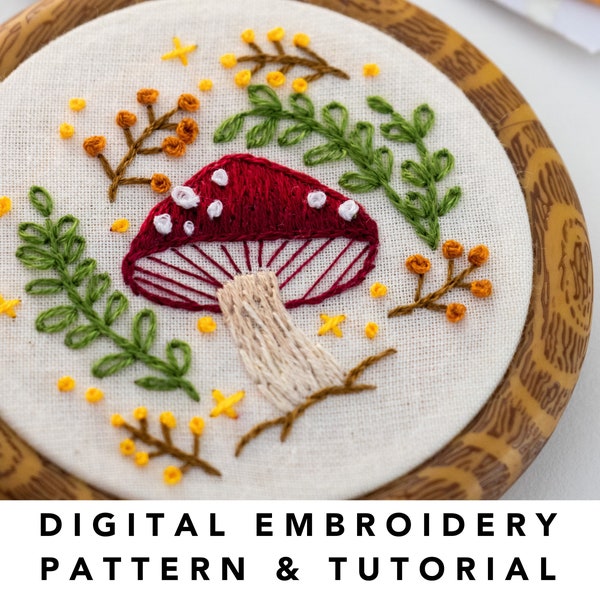 Mushroom Embroidery - Etsy
