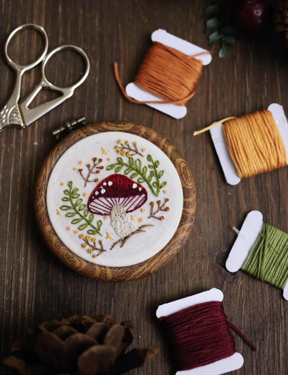 Mini Mushroom Cottagecore Embroidery Digital Pattern & - Etsy