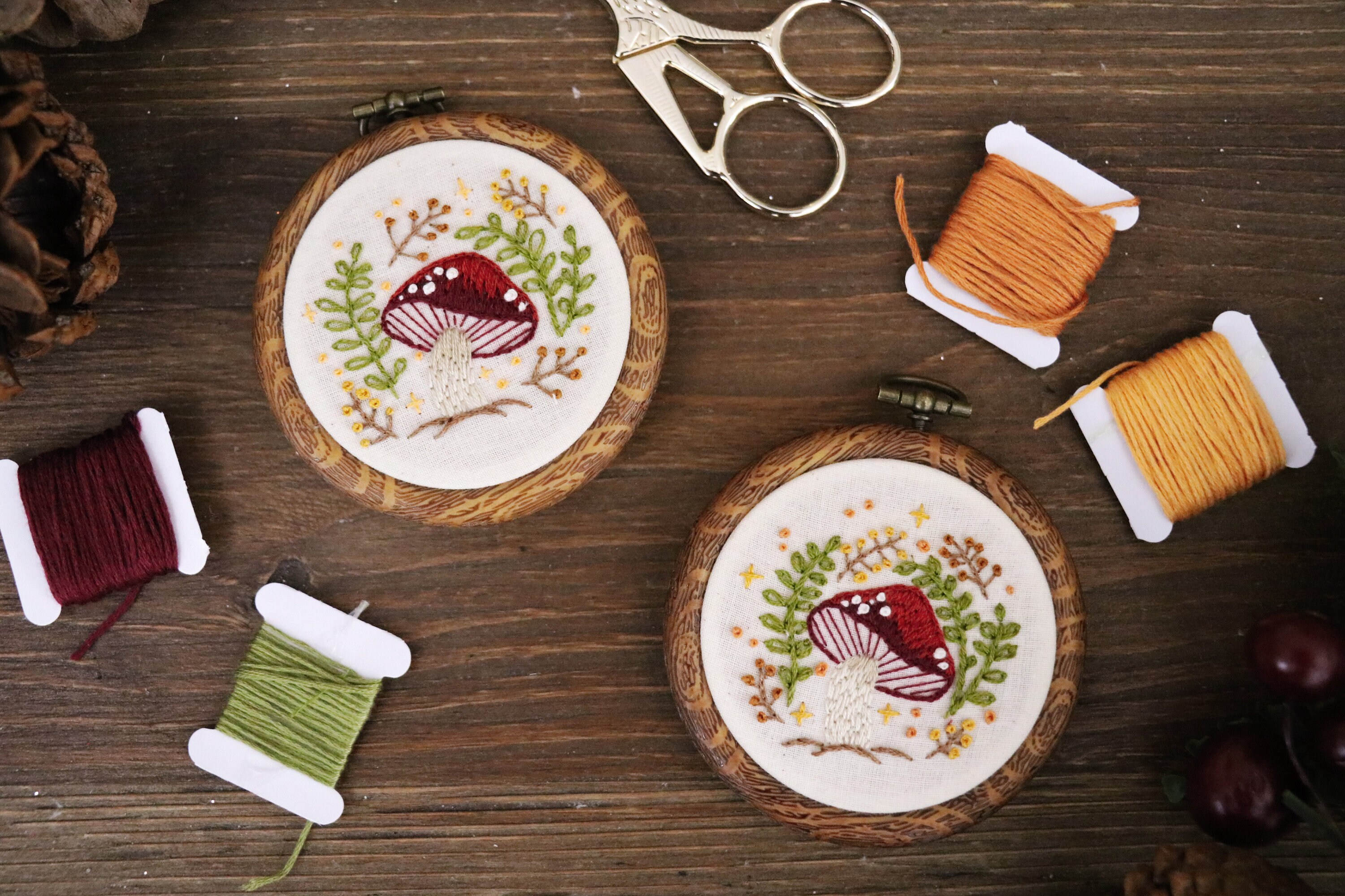 Mini Mushroom Cottagecore Embroidery Digital Pattern & - Etsy