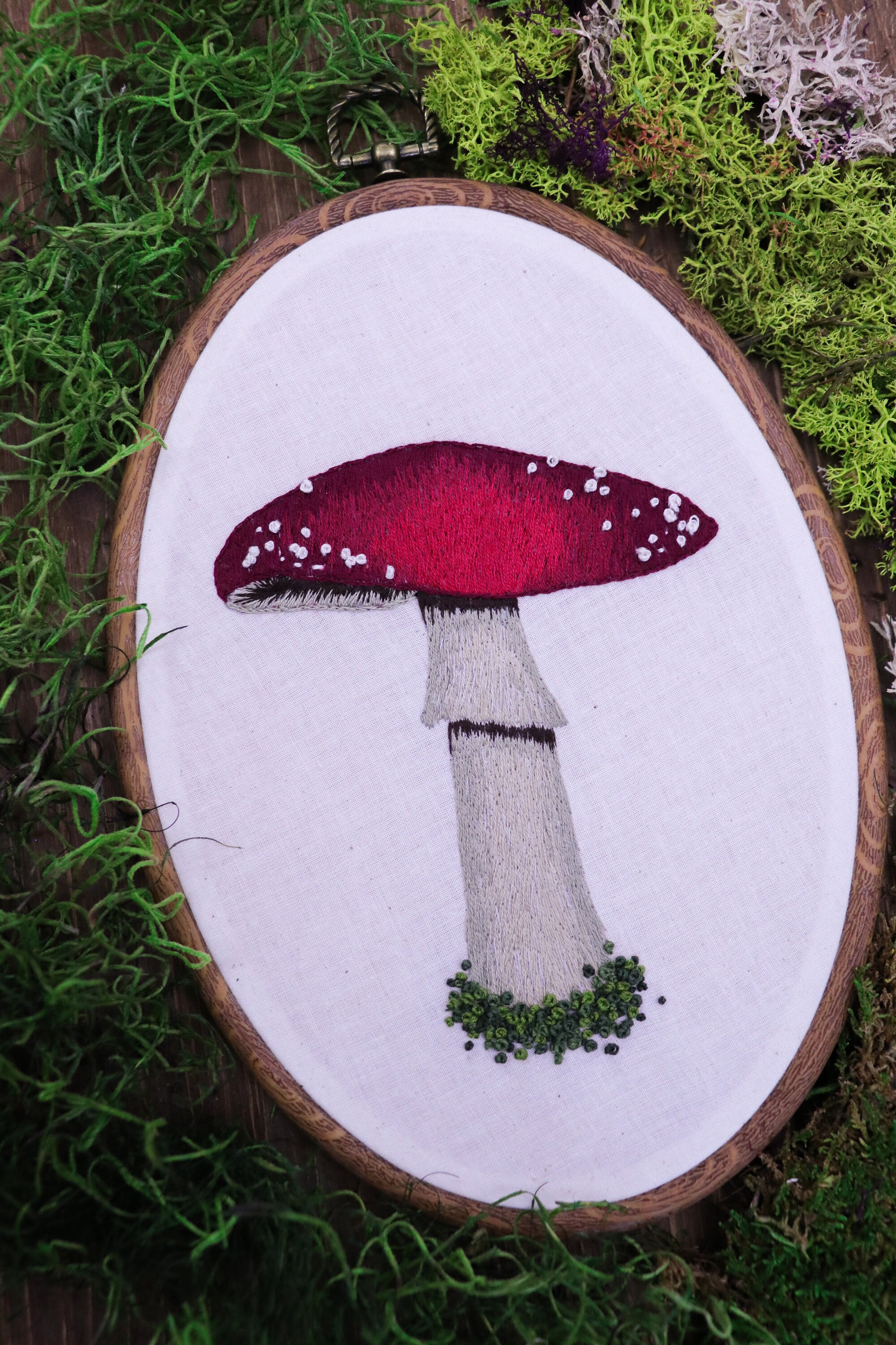 Realistic Mushroom Cottagecore Embroidery Digital Pattern & | Etsy