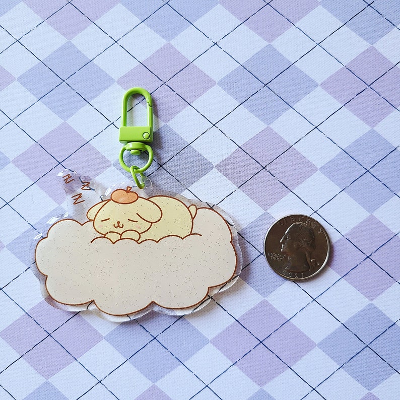 Sanrio Sleepy Cinnamoroll and Pompompurin Acrylic Charm - Etsy